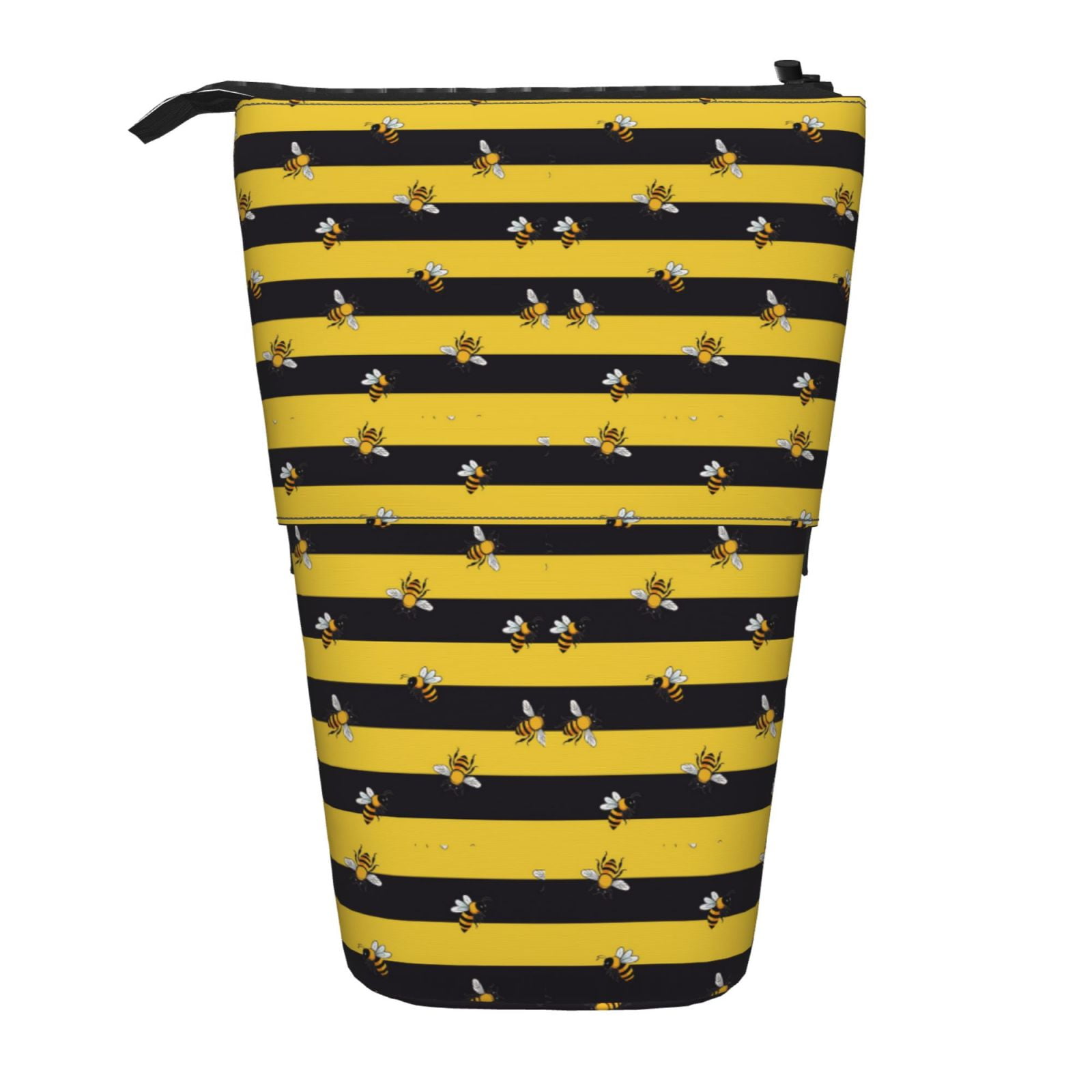 Lsque Striped With Bees Pattern Telescopic Pencil Bag Pen Holder ...