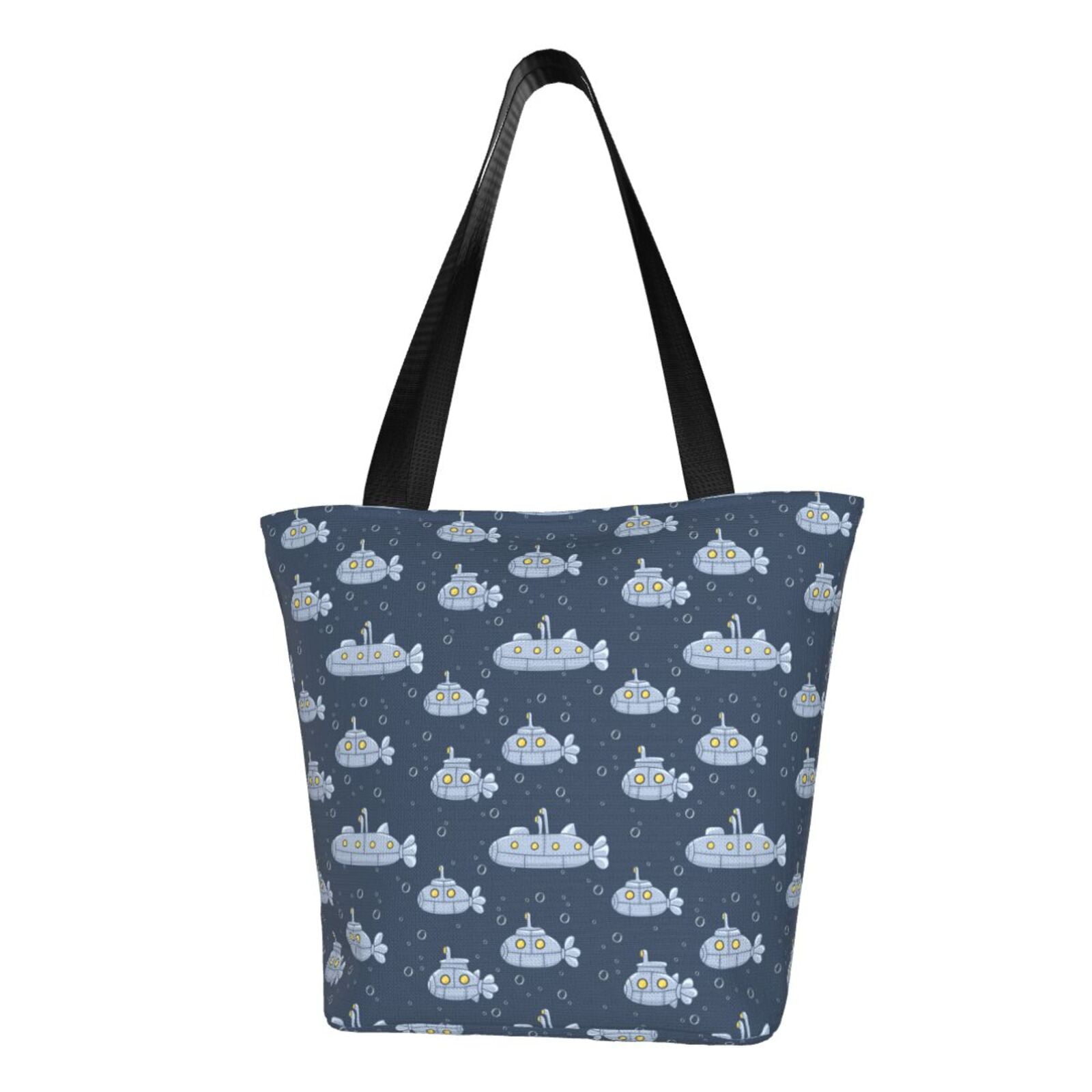 Lsque Submarine With Periscope Pattern Beach Tote,Shoulder Handbag ...