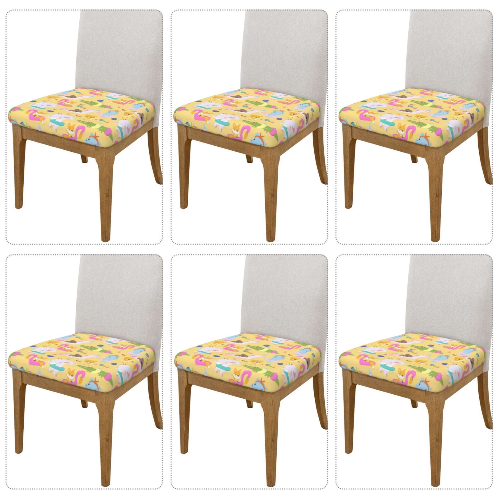 Lsque Summer Animals Printed Square Couch Cushion Covers, Floral Sofa ...