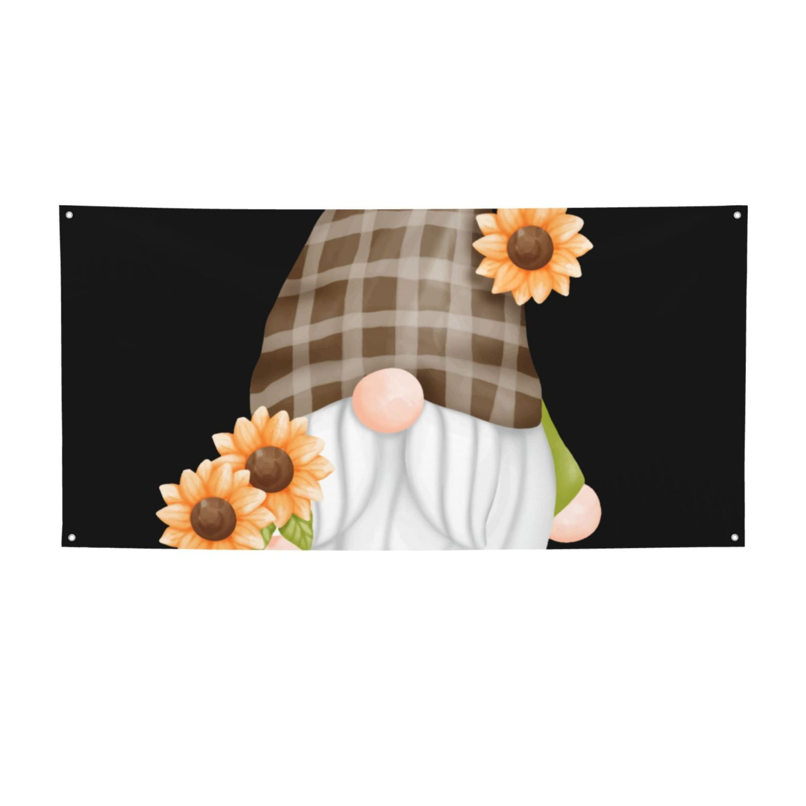 Lsque Sunflower Gnomes 4 Pattern Party Banner, Festive Banner , Holiday ...
