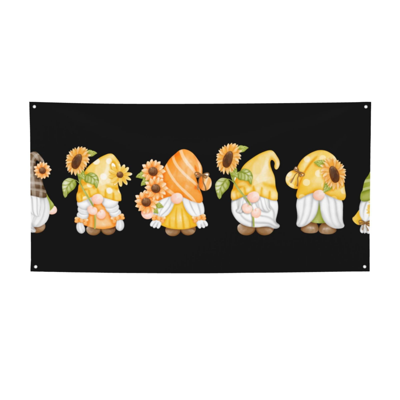 Lsque Sunflower Gnomes 5 Pattern Party Banner, Festive Banner , Holiday ...