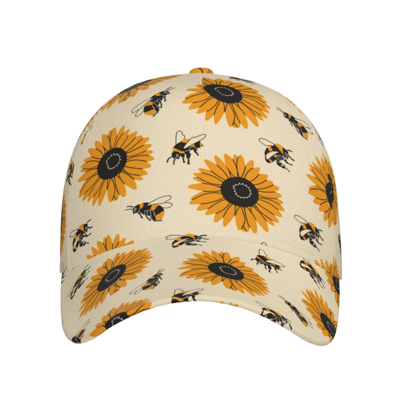 Lsque Sunflowers And Bee Baseball Cap Trucker Low Profile Hat Golf Dad ...