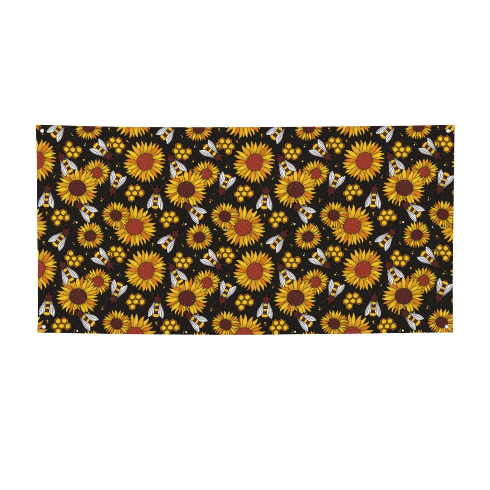 Lsque Sunflowers And Bww Pattern Party Banner, Festive Banner , Holiday ...