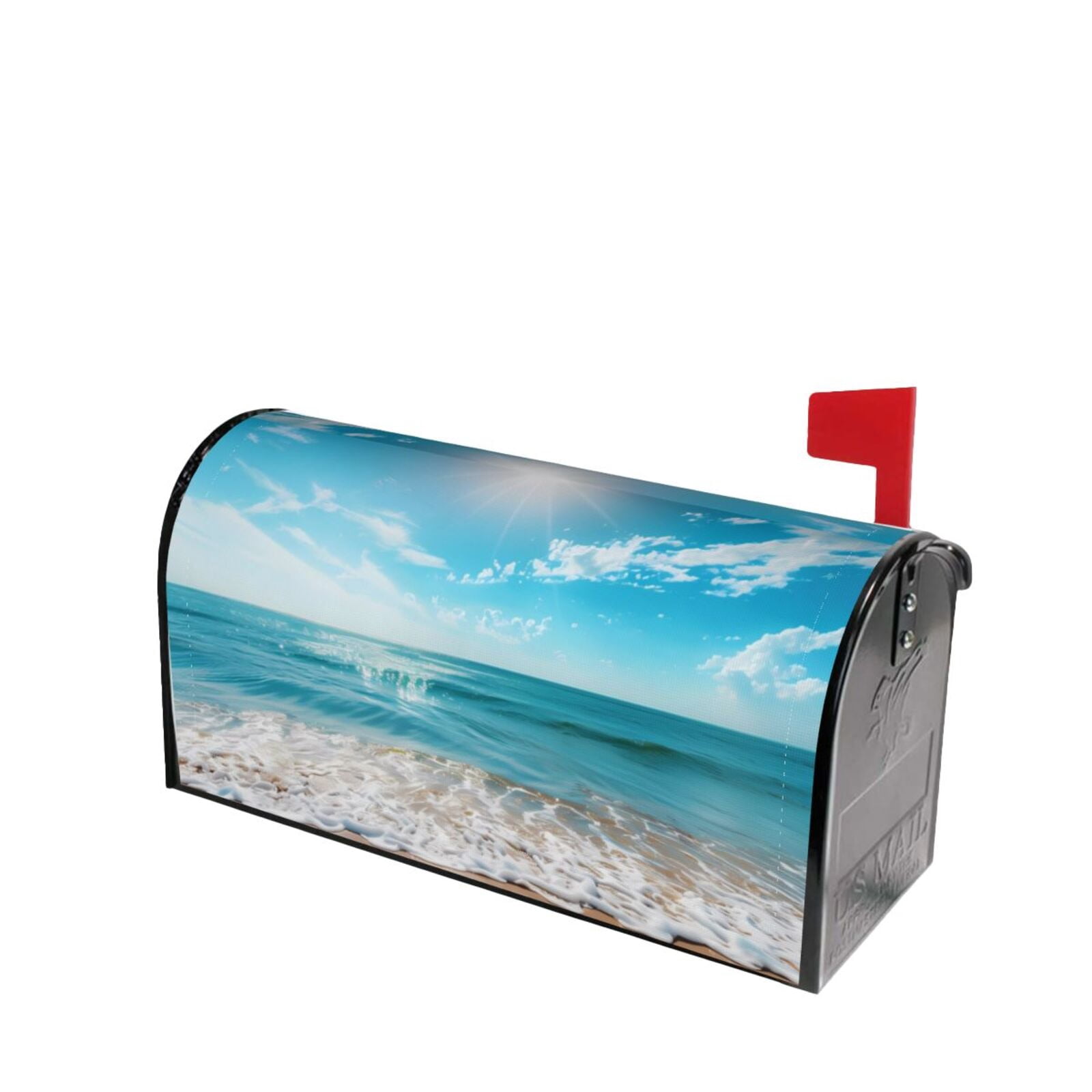 Lsque Sunny Ocean Waves Mailbox Cover Standard Size ,Magnetic Mailbox ...