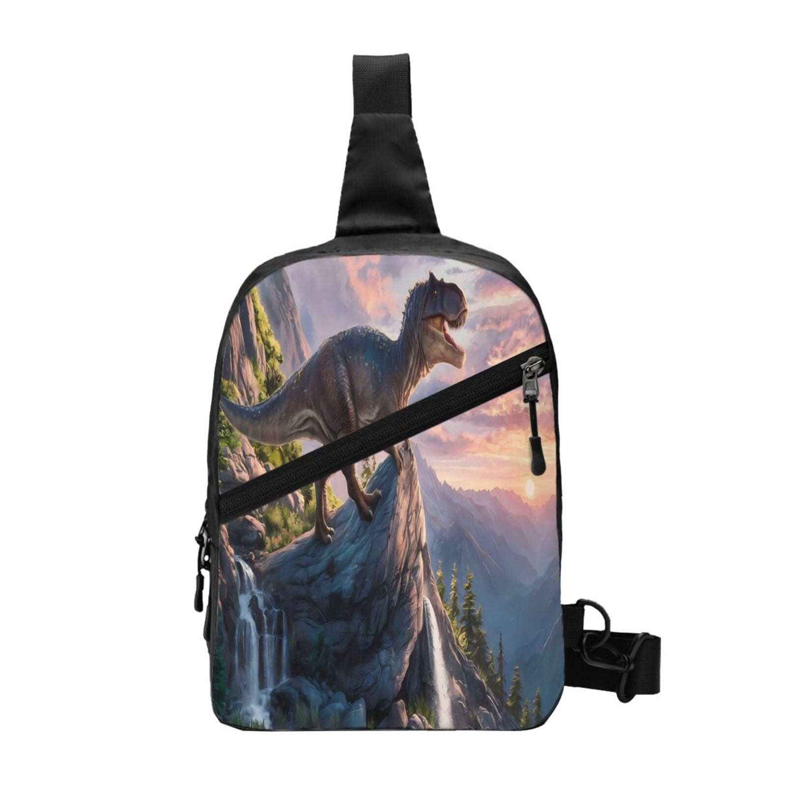 Lsque Sunset Cliff Dinosaur Pattern Chest Package – Foldable Waterproof ...