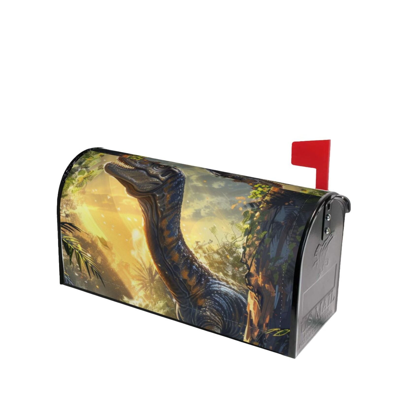 Lsque Sunshine Jungle Dinosaur Mailbox Cover Standard Size ,Magnetic ...