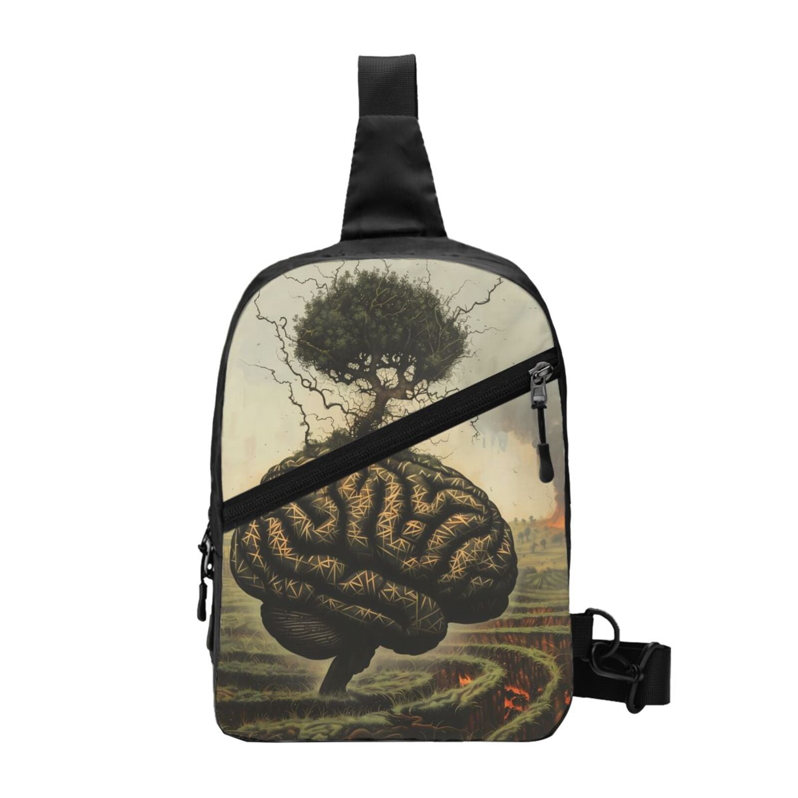 Lsque Surreal Brain Tree Pattern Chest Package – Foldable Waterproof ...
