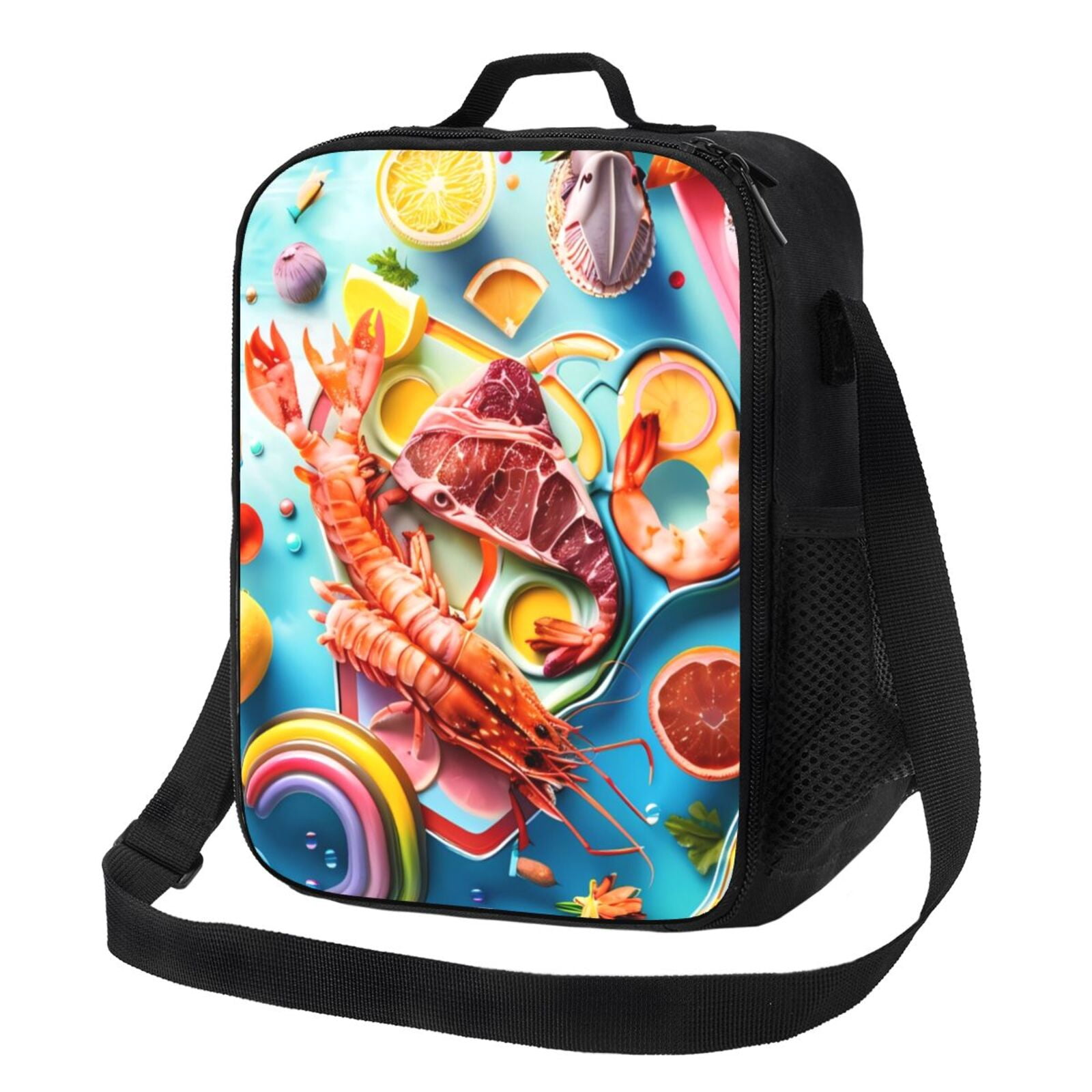 Lsque Surreal Seafood Extravaganza Lunch Bag Lunch Box for Women Men ...