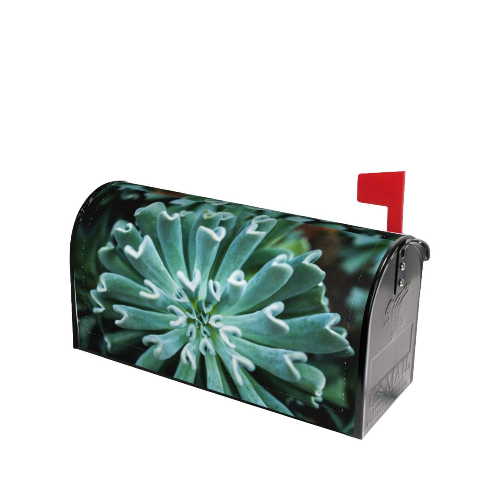 Lsque Teal Cactus Mailbox Cover Standard Size ,Magnetic Mailbox Covers ...