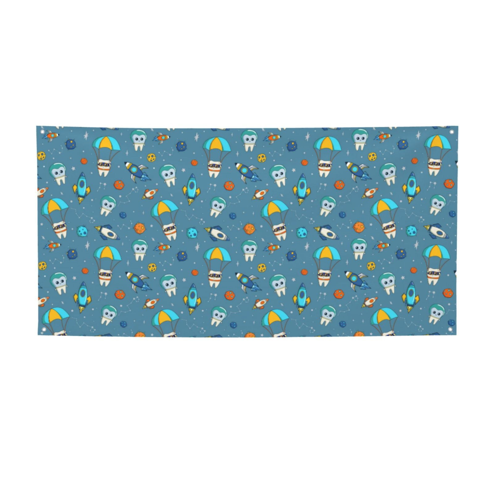 Lsque Teeth Cosmonaut Pattern Party Banner, Festive Banner , Holiday ...