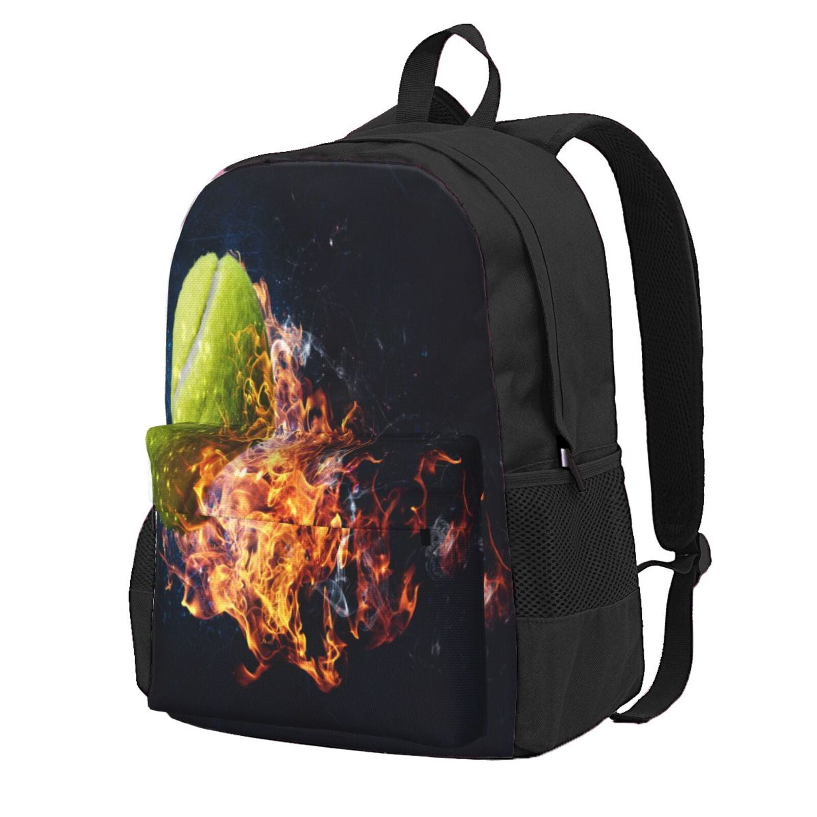 Lsque Tennis Ball In Fire1 Pattern Adult Backpack – Durable ...