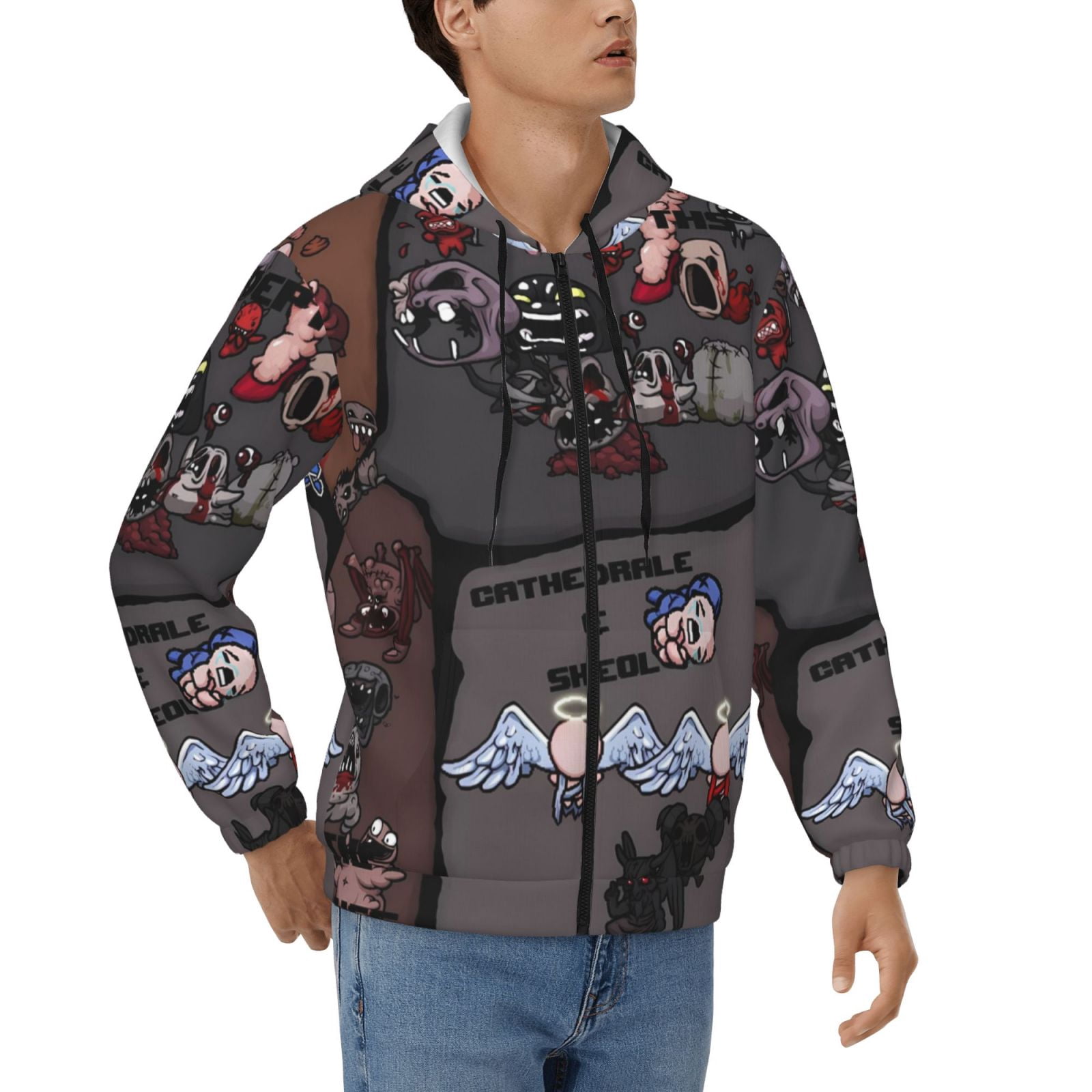 Lsque The Binding of Isaac for Mens Full-zip Hoodie, Zip-up Pullover ...