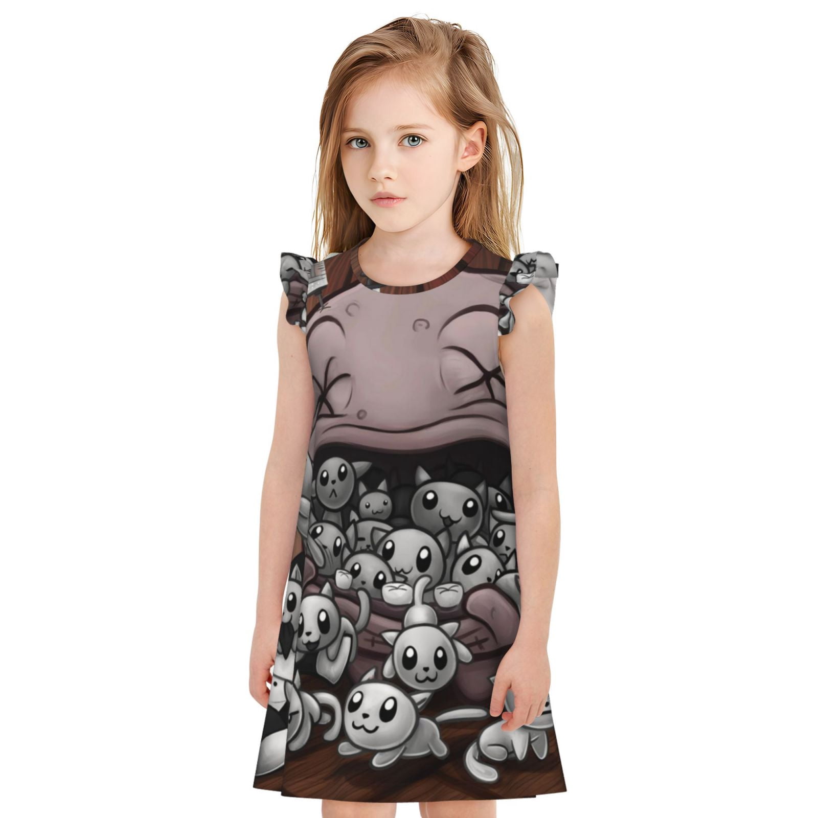 Lsque The Binding of Isaac Printed Girls' Nightgown, Soft & Cute ...