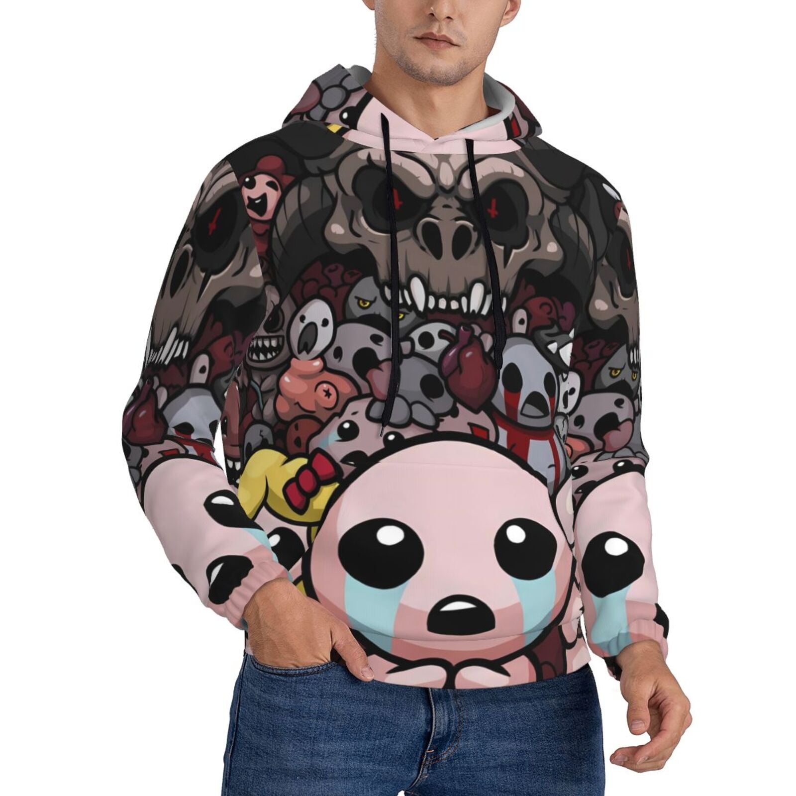 Lsque The Binding of Isaac Pattern Casual Men's Hoodie,Hooded ...