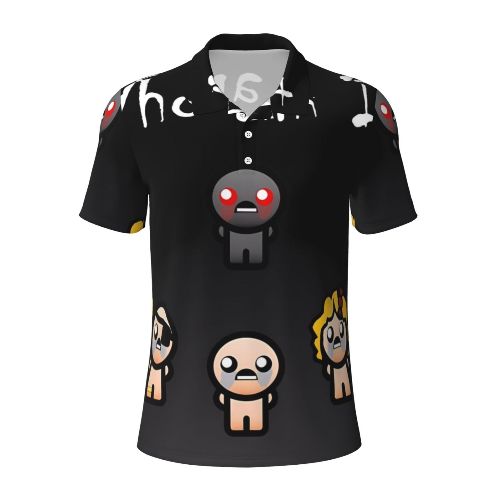 Lsque The Binding of Isaac Pattern Golf Shirts for Men Dry Fit Print ...