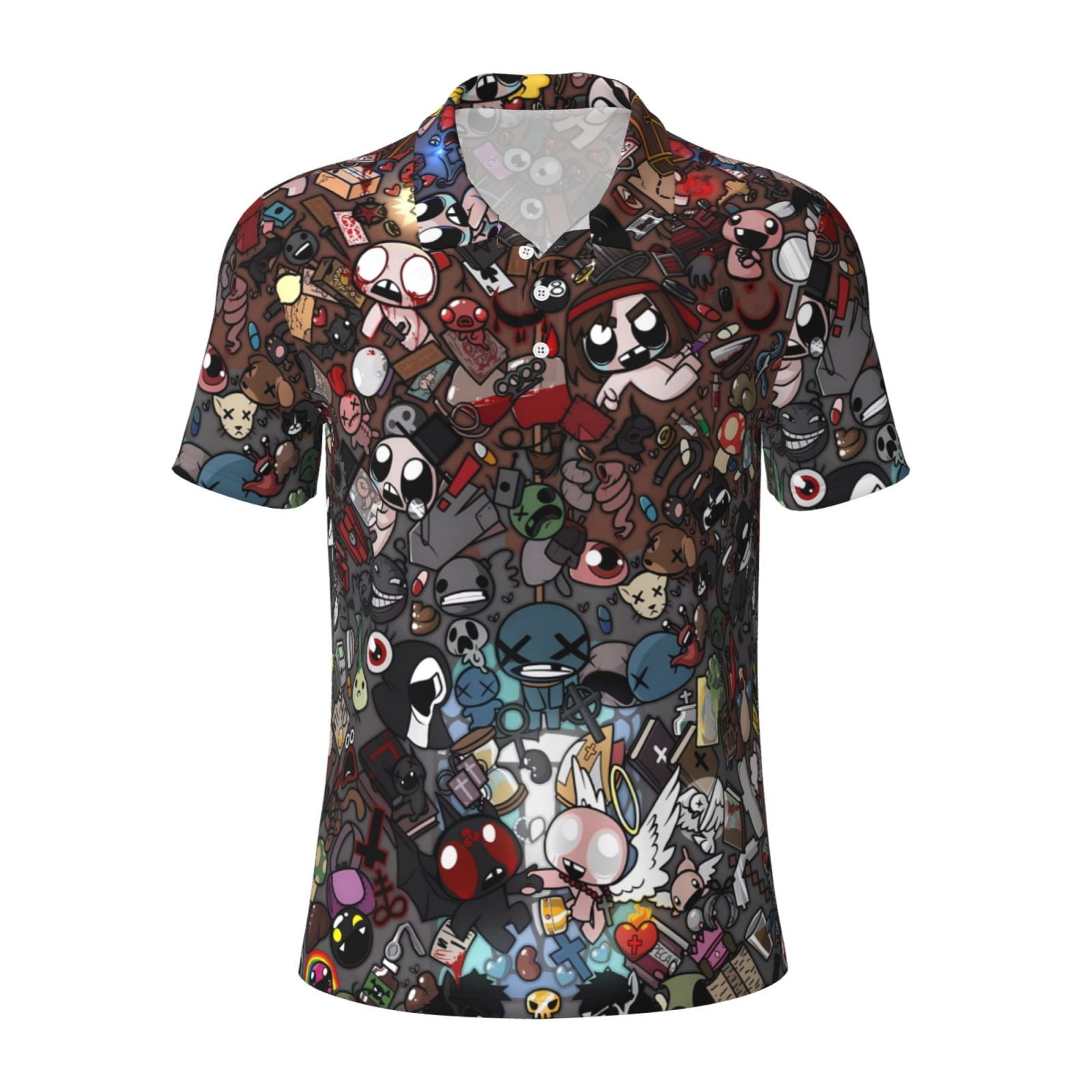 Lsque The Binding of Isaac Pattern Golf Shirts for Men Dry Fit Print ...