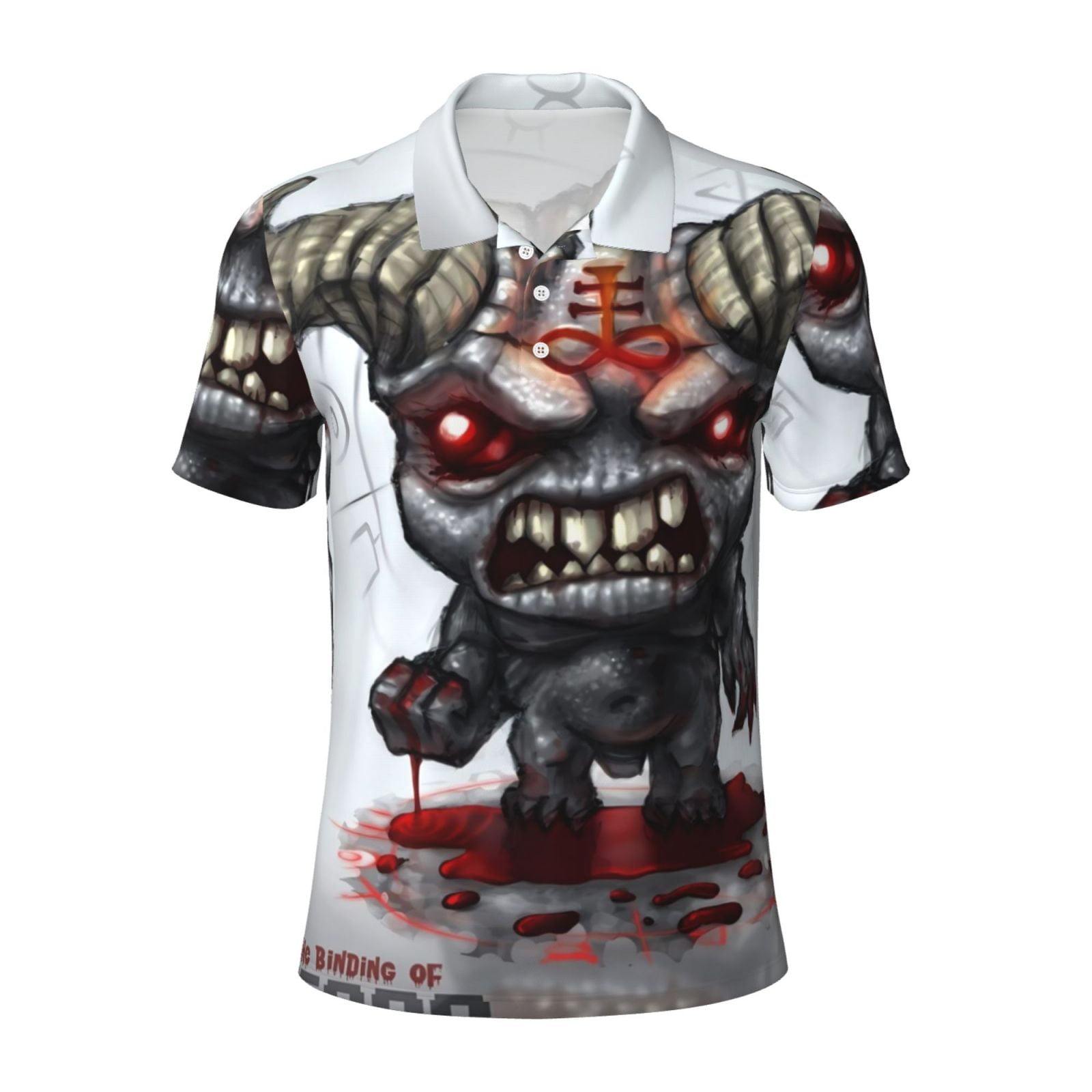 Lsque The Binding of Isaac Pattern Golf Shirts for Men Dry Fit Print ...