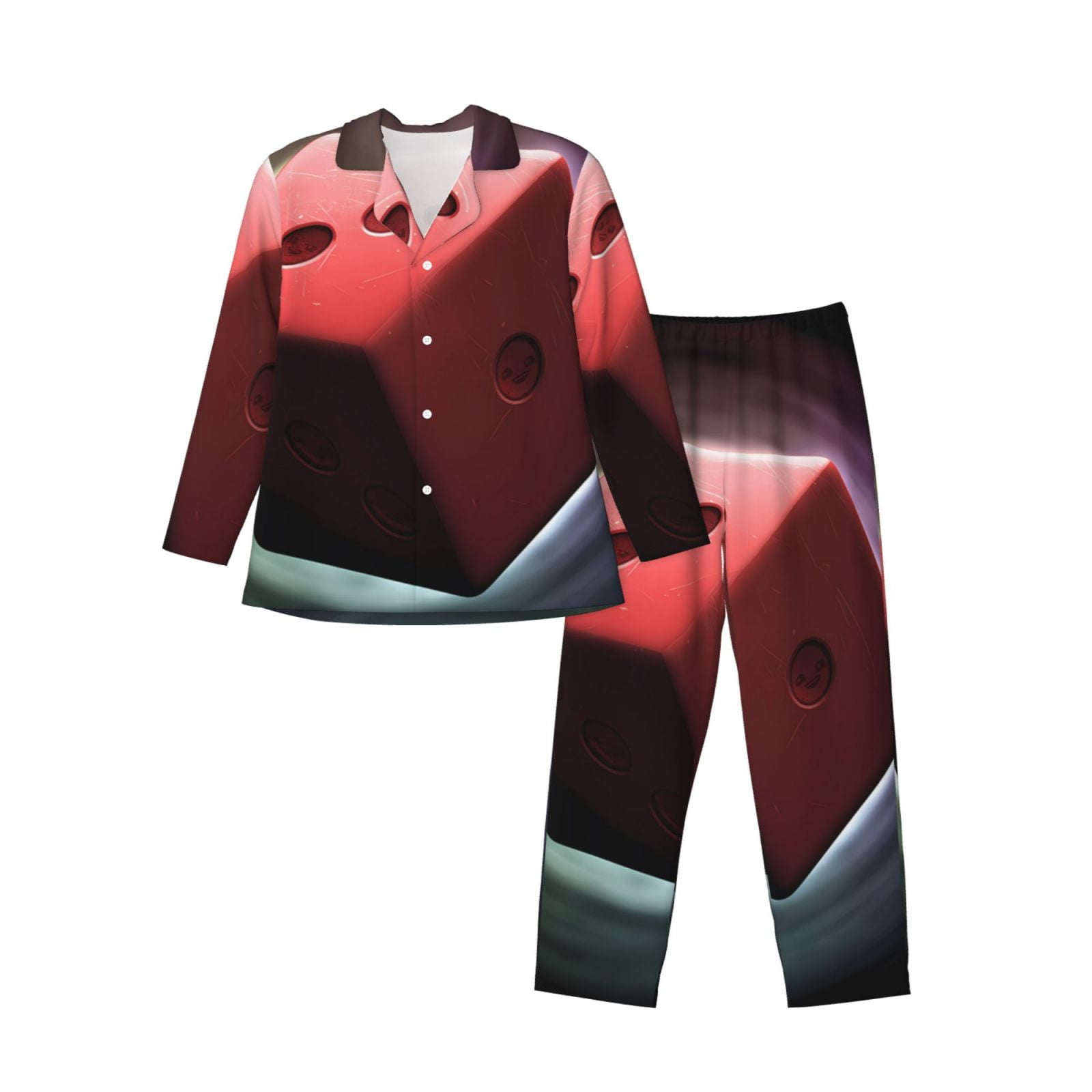 Lsque The Binding of Isaac Pattern Long Sleeve Pajama Set for Men ...