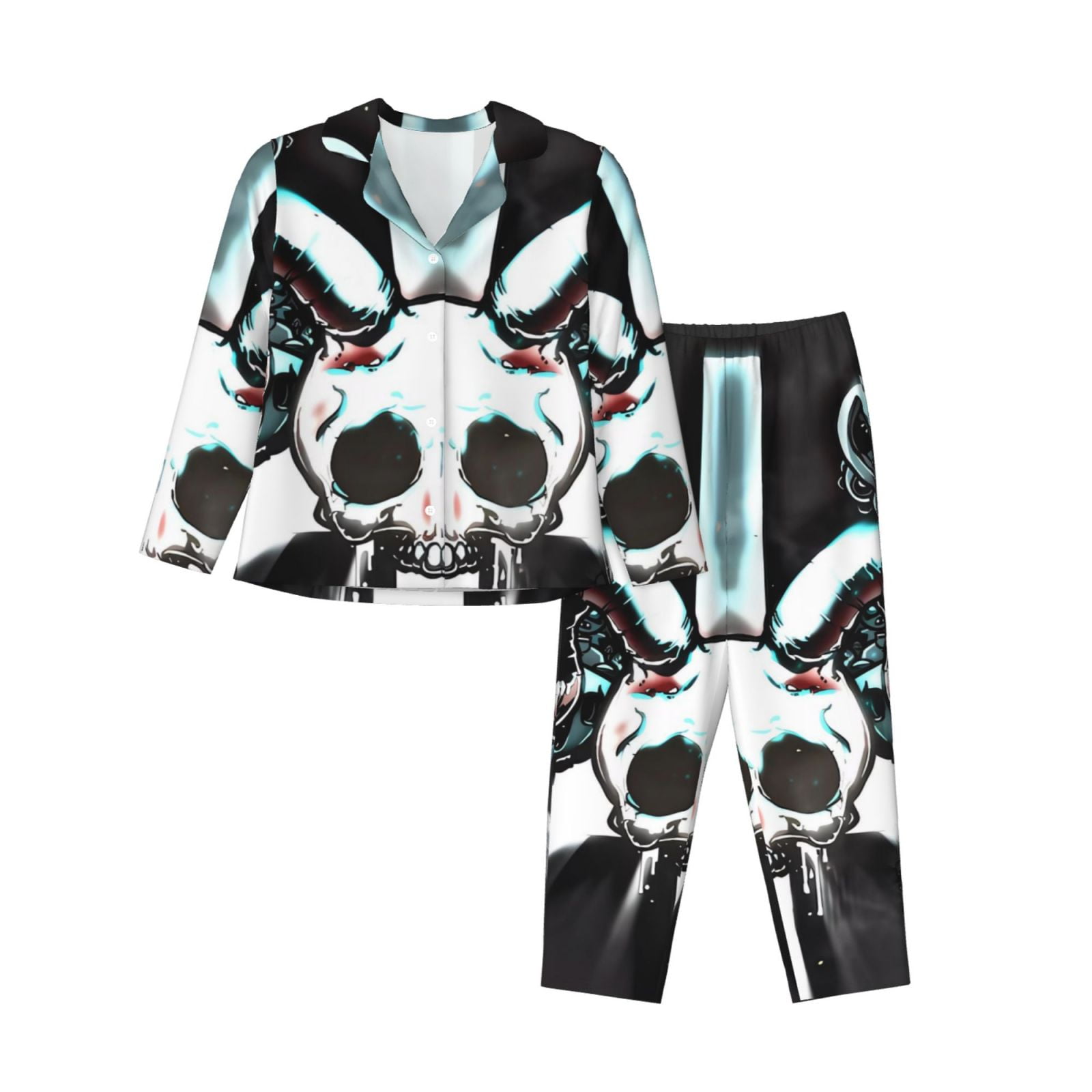 Lsque The Binding of Isaac Pattern Long Sleeve Pajama Set for Women ...