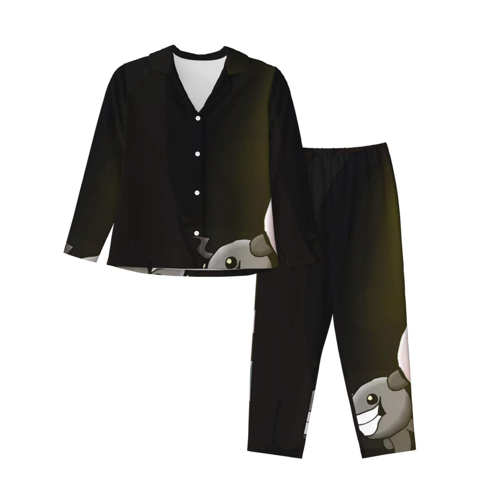Lsque The Binding of Isaac Pattern Long Sleeve Pajama Set for Women ...