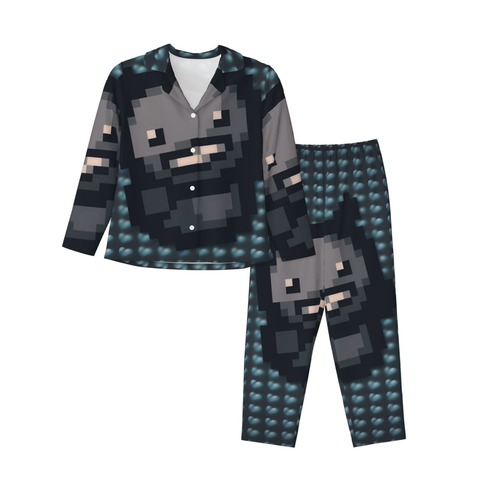 Lsque The Binding of Isaac Pattern Long Sleeve Pajama Set for Women ...