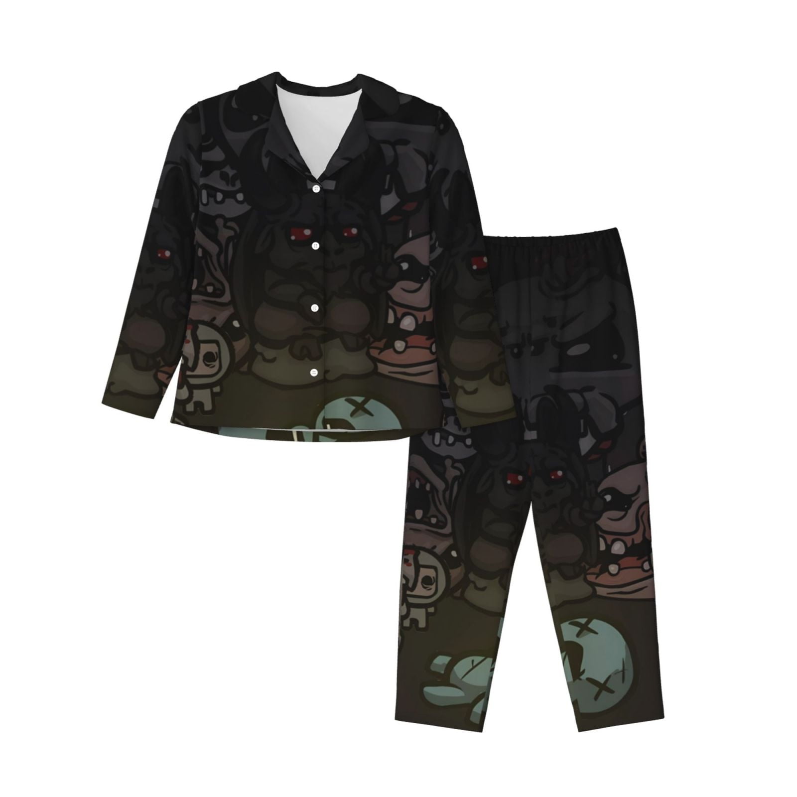 Lsque The Binding of Isaac Pattern Long Sleeve Pajama Set for Women ...
