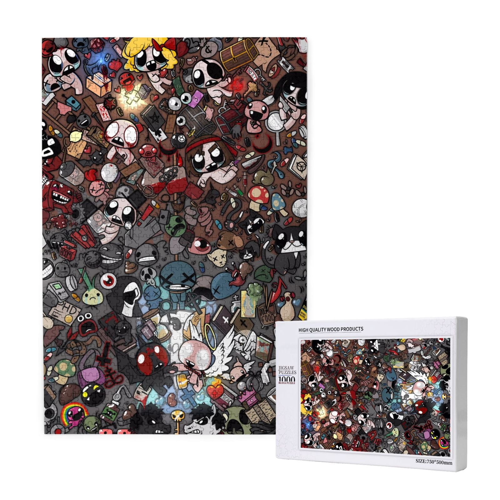 Lsque The Binding of Isaac Pattern Wooden Picture Puzzle ,1000 Piece ...