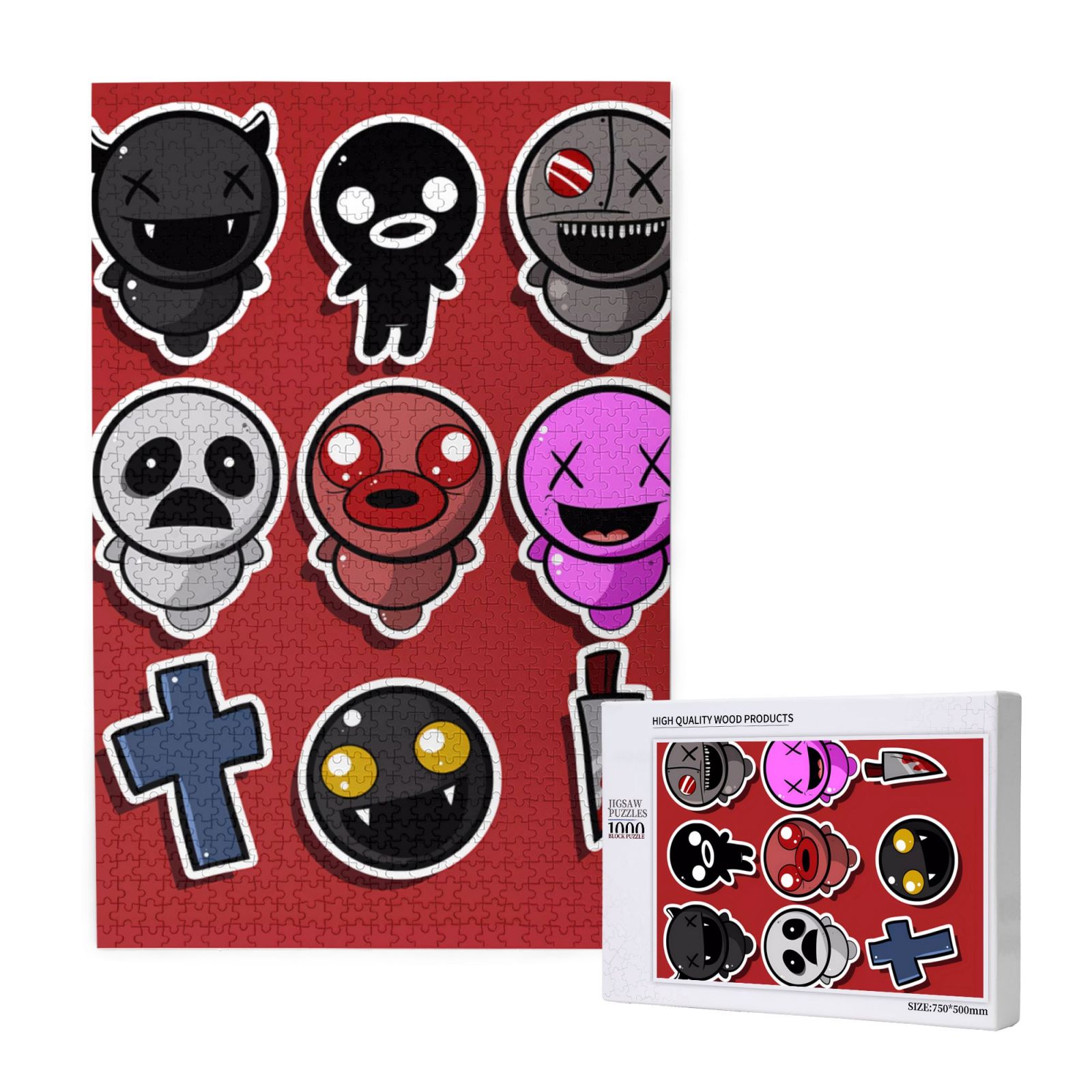 Lsque The Binding of Isaac Pattern Wooden Picture Puzzle ,1000 Piece ...