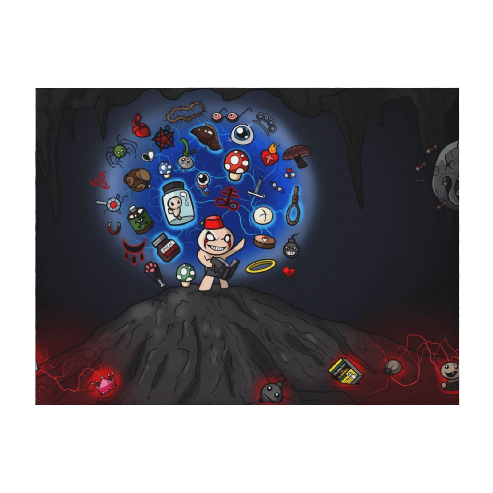 Lsque The Binding of Isaac Print Flannel Throw Blanket, Ultra-soft ...