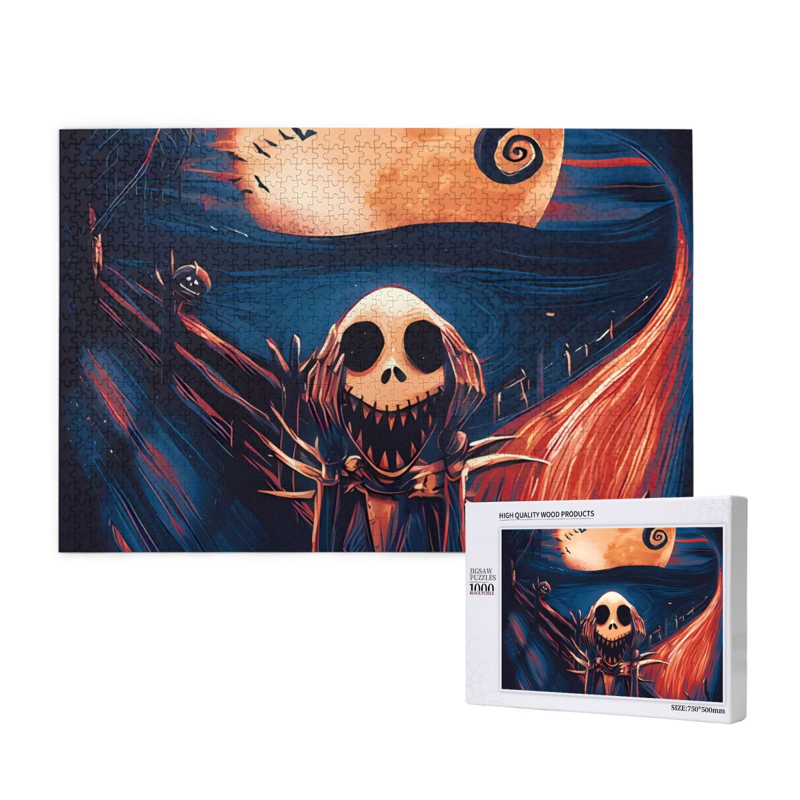 Lsque The Nightmare Before Christmas Pattern Picture Puzzle,Wooden 1000 ...