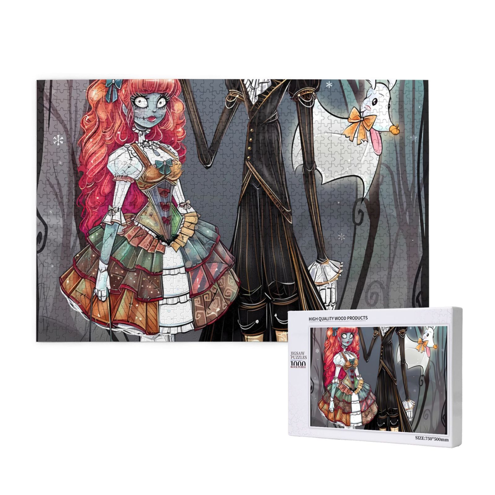 Lsque The Nightmare Before Christmas Pattern Picture Puzzle,Wooden 1000 ...