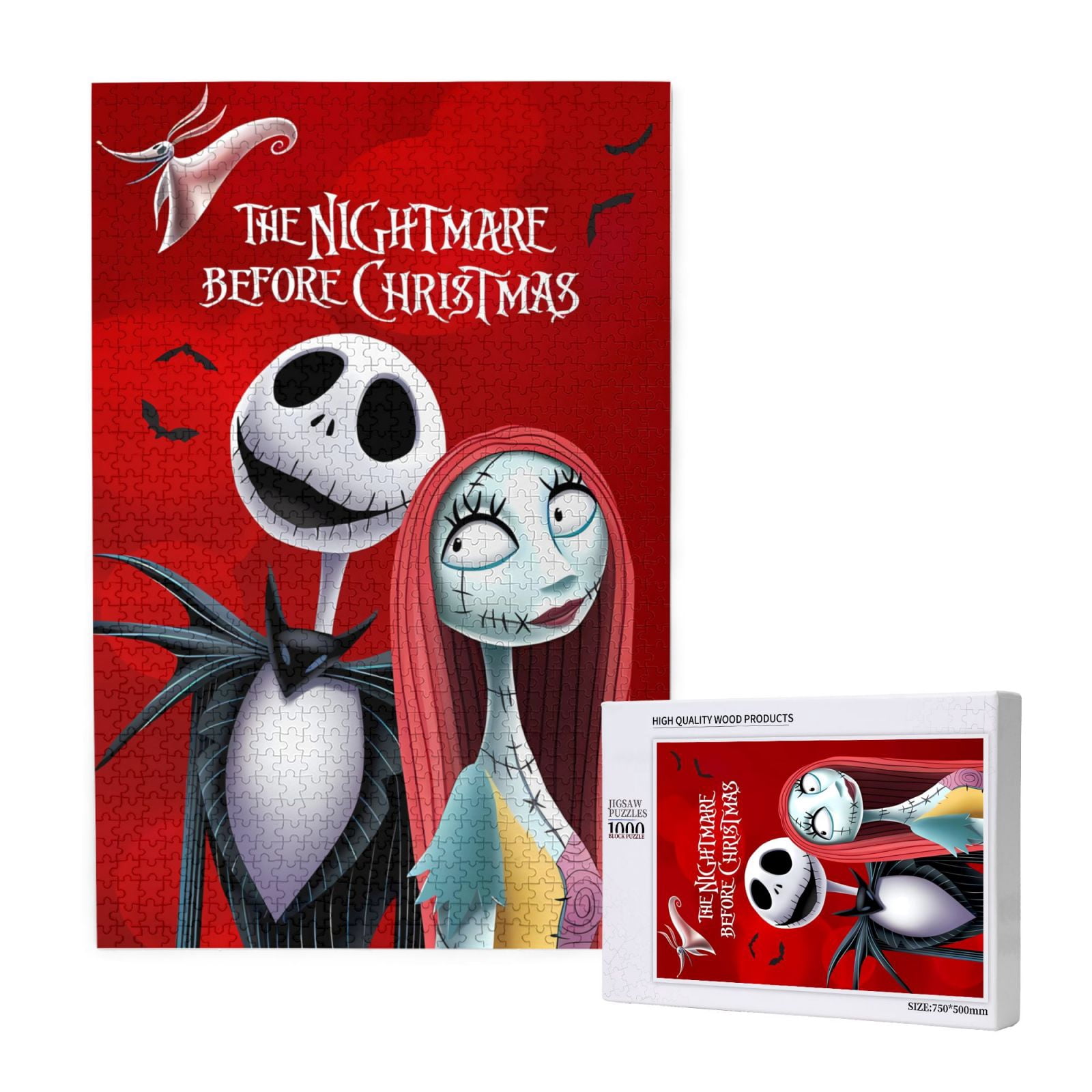 Lsque The Nightmare Before Christmas Pattern Wooden Picture Puzzle ...