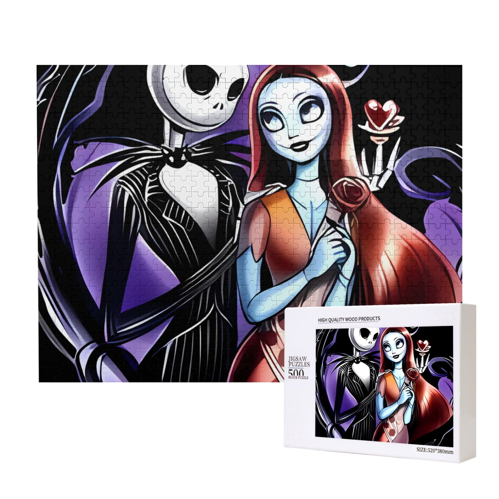 Lsque The Nightmare Before Christmas Pattern Wooden Picture Puzzle ,500 ...