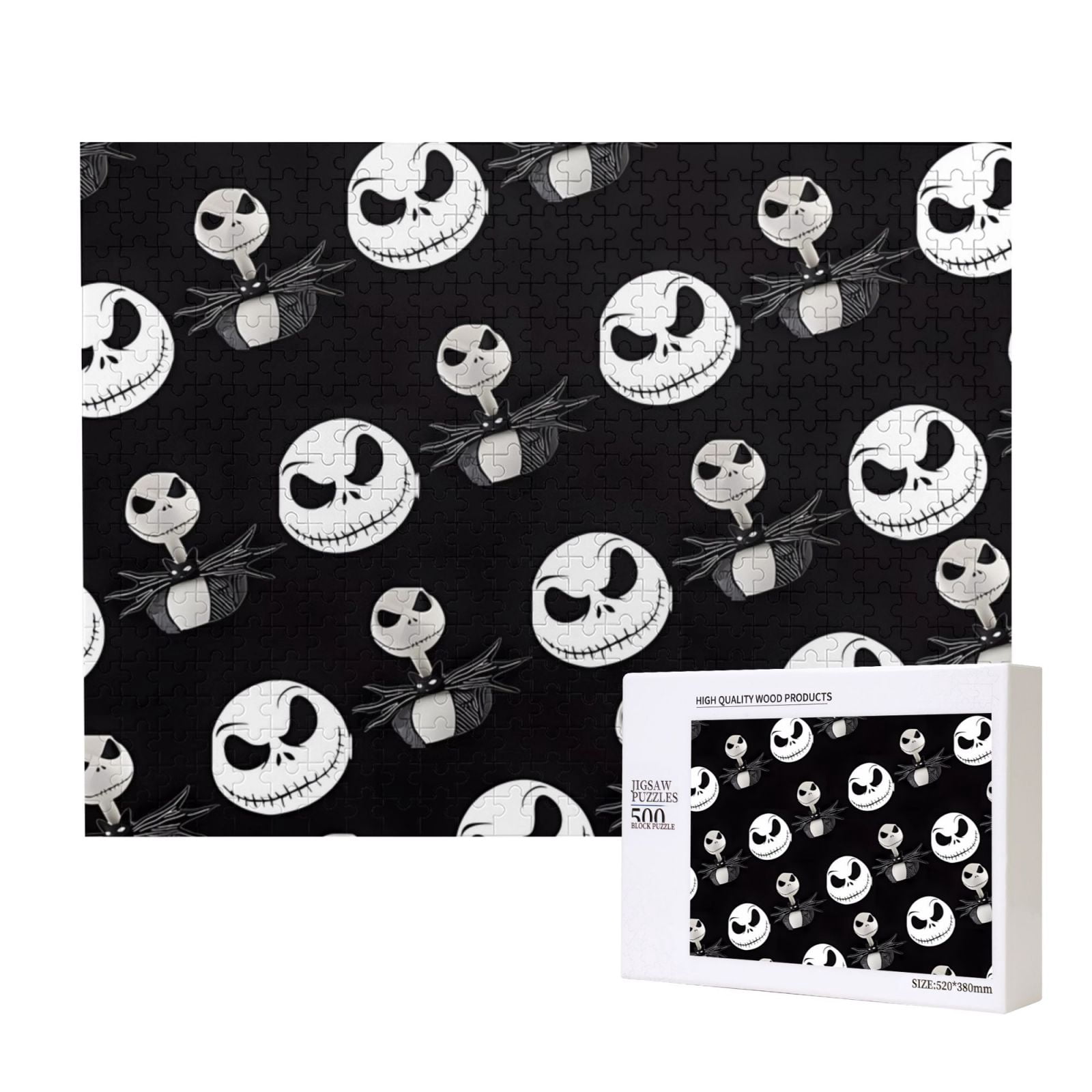 Lsque The Nightmare Before Christmas Pattern Wooden Picture Puzzle ,500 ...
