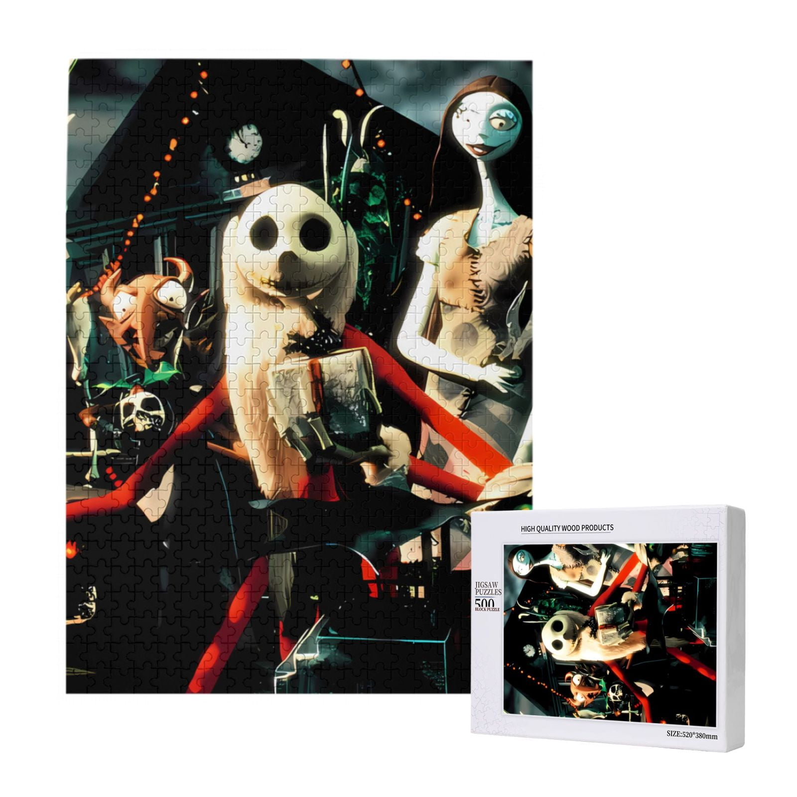 Lsque The Nightmare Before Christmas Pattern Wooden Picture Puzzle ,500 ...
