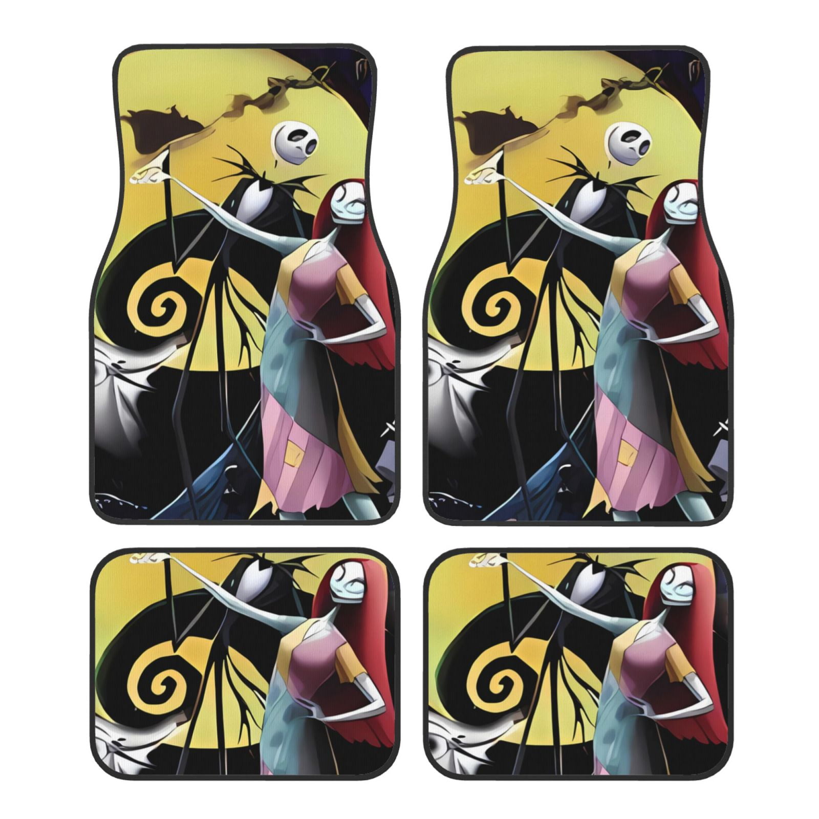 Lsque The Nightmare Before Christmas Print 4-Piece Floor Mats, Heavy ...