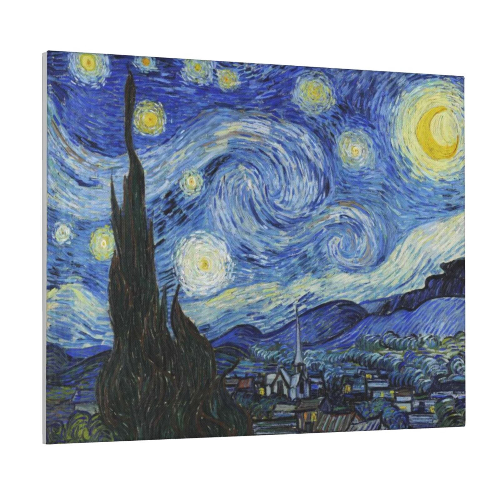 Lsque The Starry Night Print Wall Art – Decorative Picture for Living ...