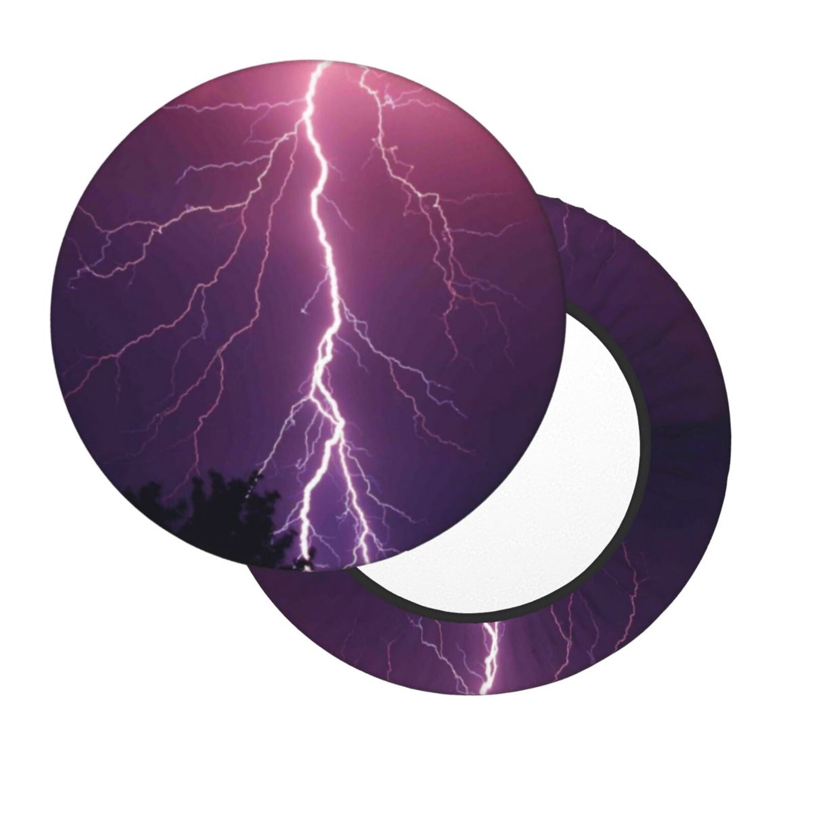 Lsque Thunderstorm Violet Purple Round Bar chair cushion covers Velvet ...