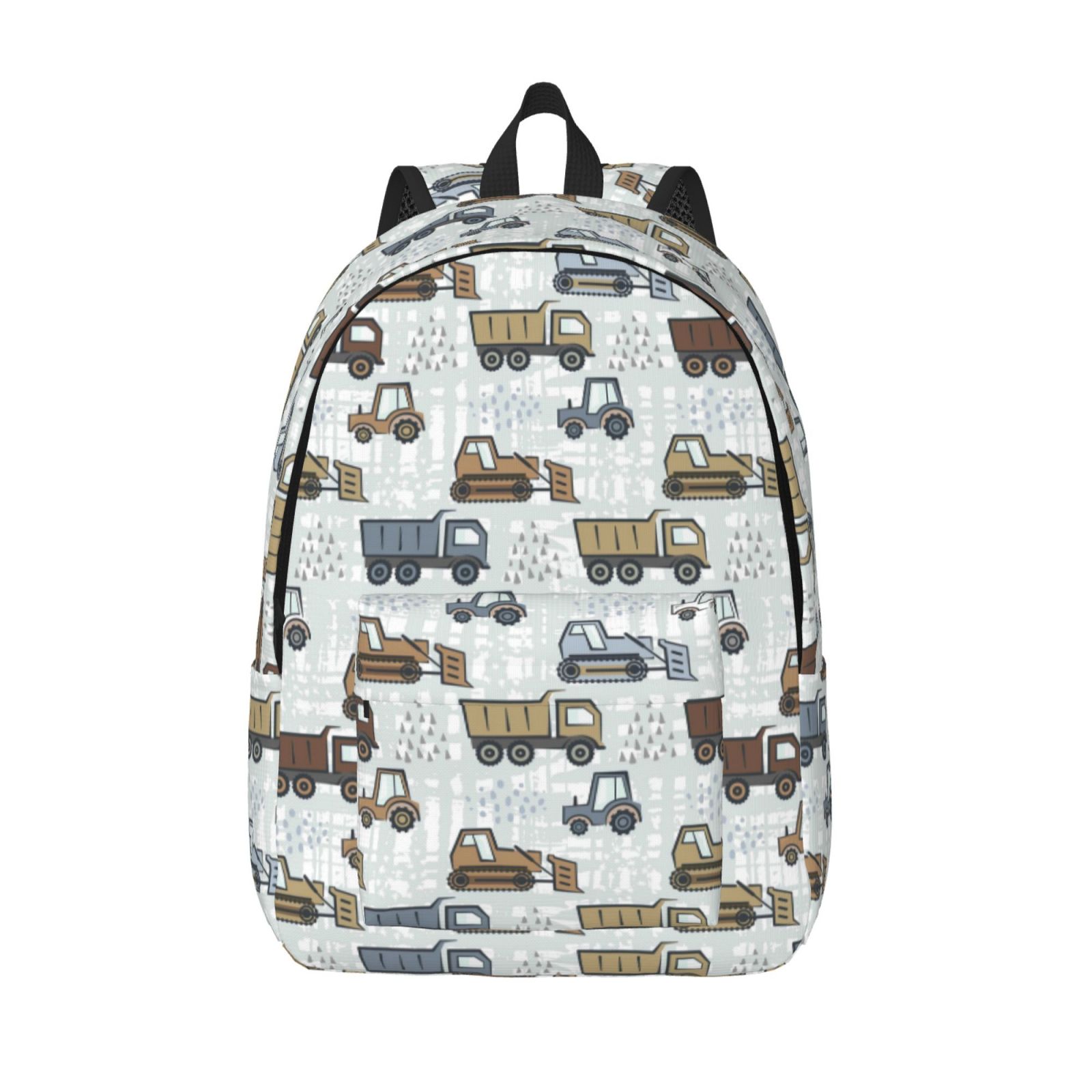 Lsque Tractor and Dumper Pattern Canvas Daypack, Durable Backpack, High ...