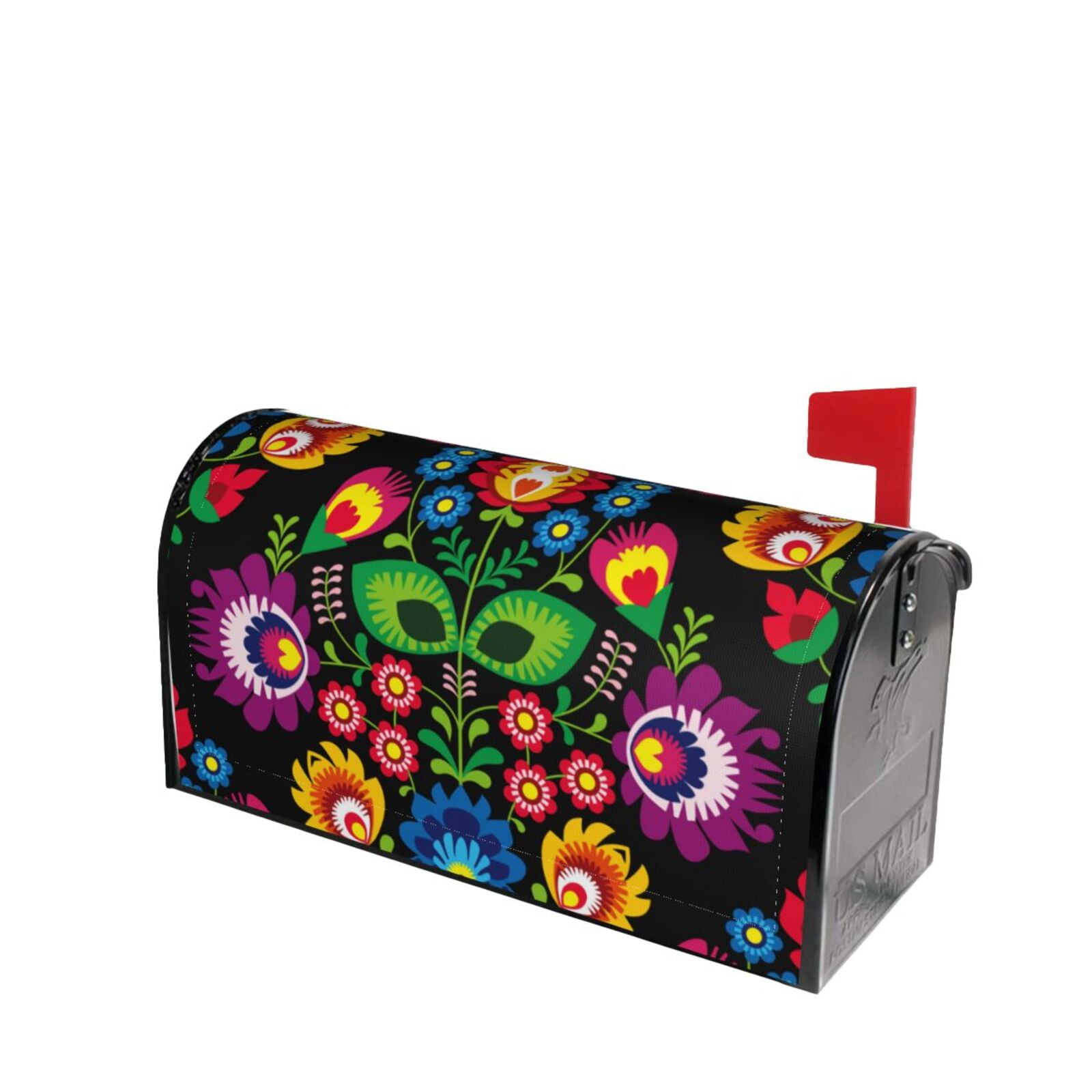 Lsque Traditional Floral Polish Mailbox Cover Standard Size ,Magnetic ...