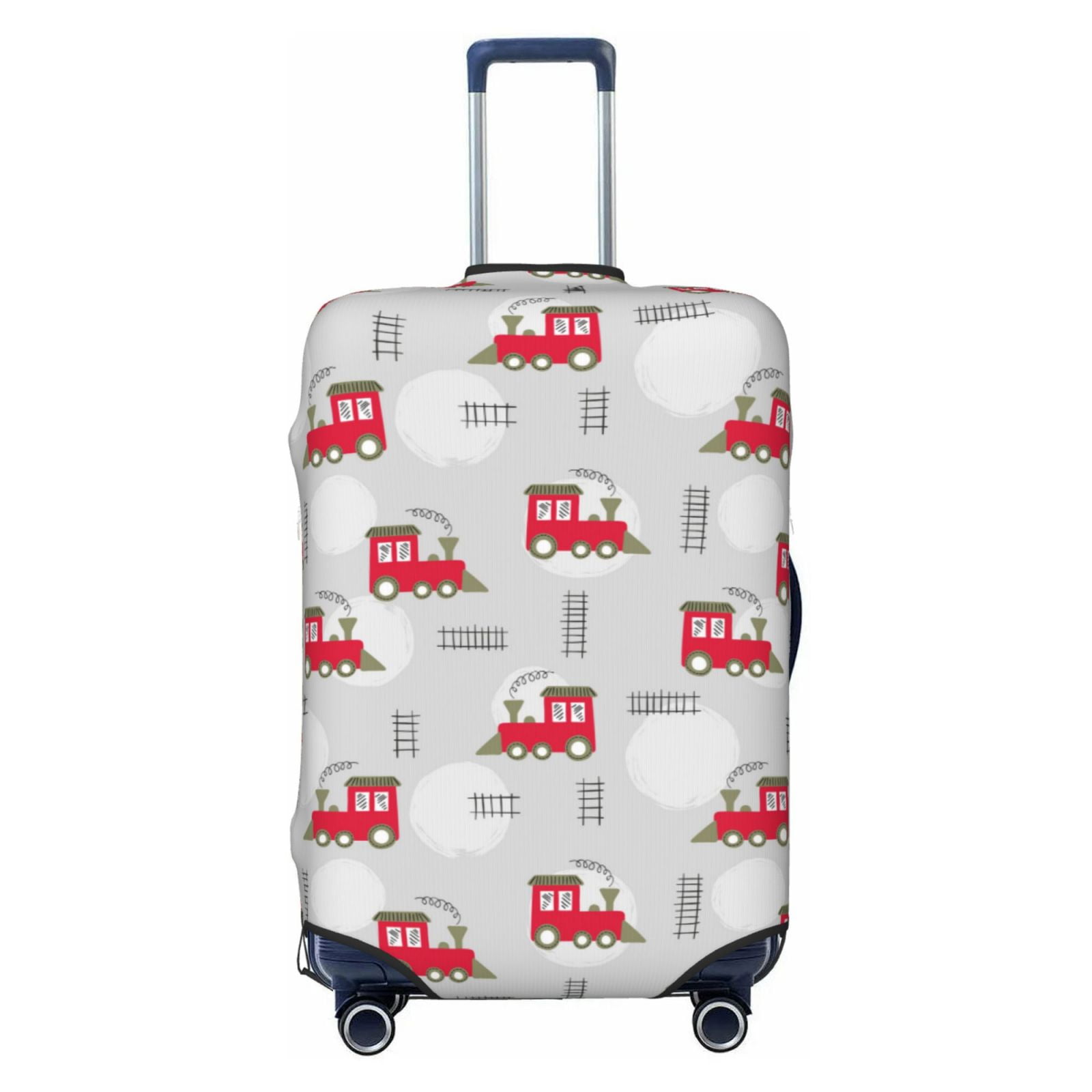 Lsque Trains Printed Luggage Cover, Travel Luggage Protector,Scratch ...