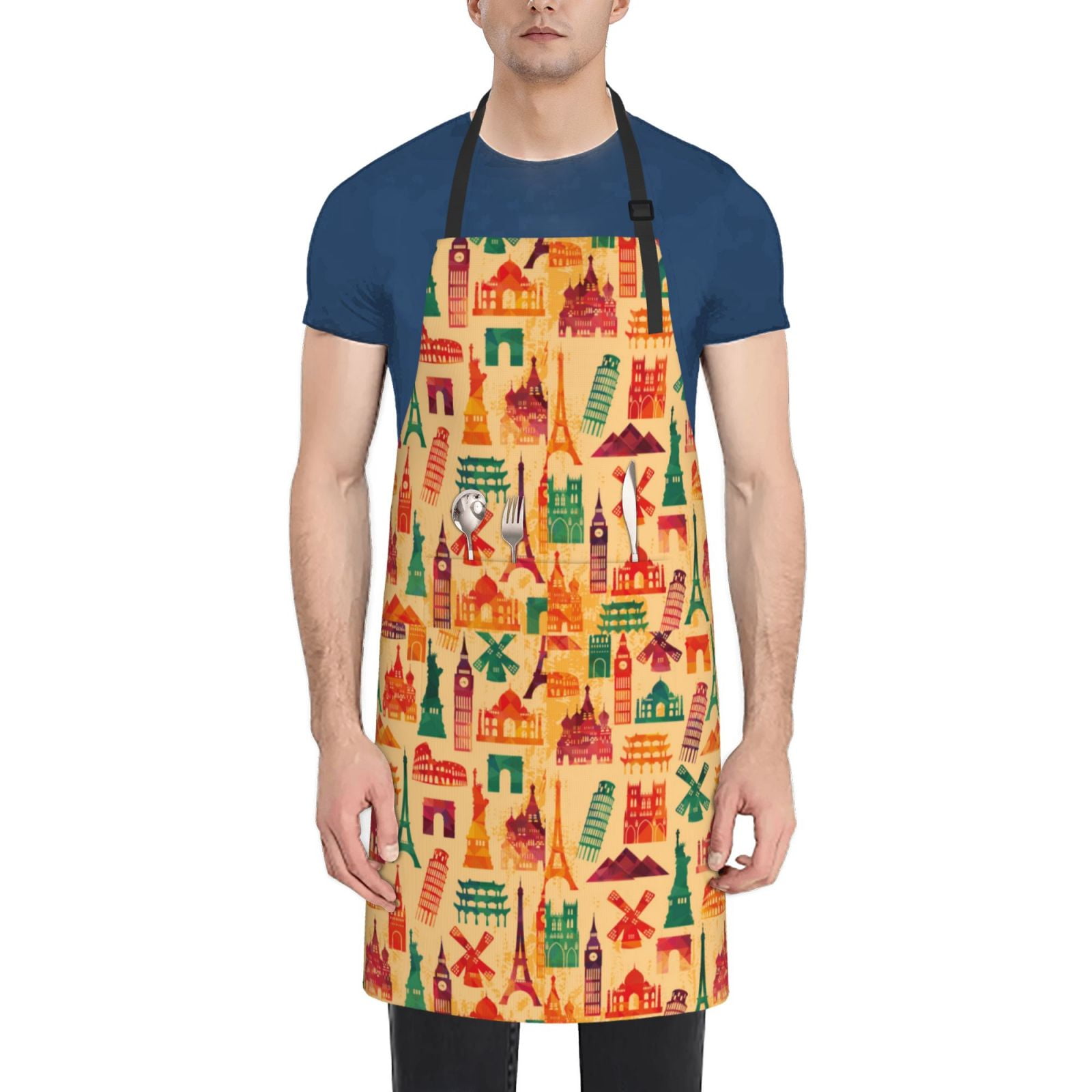 Lsque Travel And Tourism Waterproof Apron Chef Aprons for Men Heavy ...