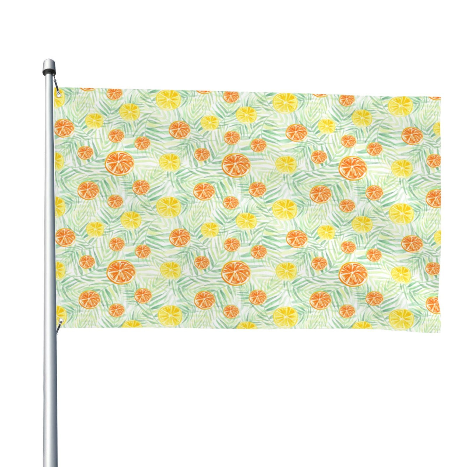 Lsque Tree Palms Lemon Pattern Flag,Tree Palms Lemon Printed Garden ...