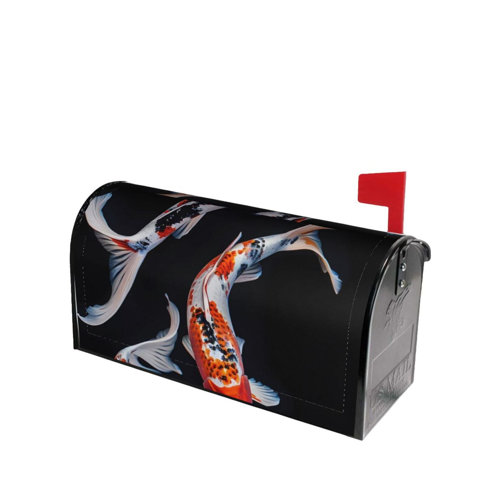 Lsque Tricolor Koi Fish Trio Mailbox Cover Standard Size ,Magnetic ...
