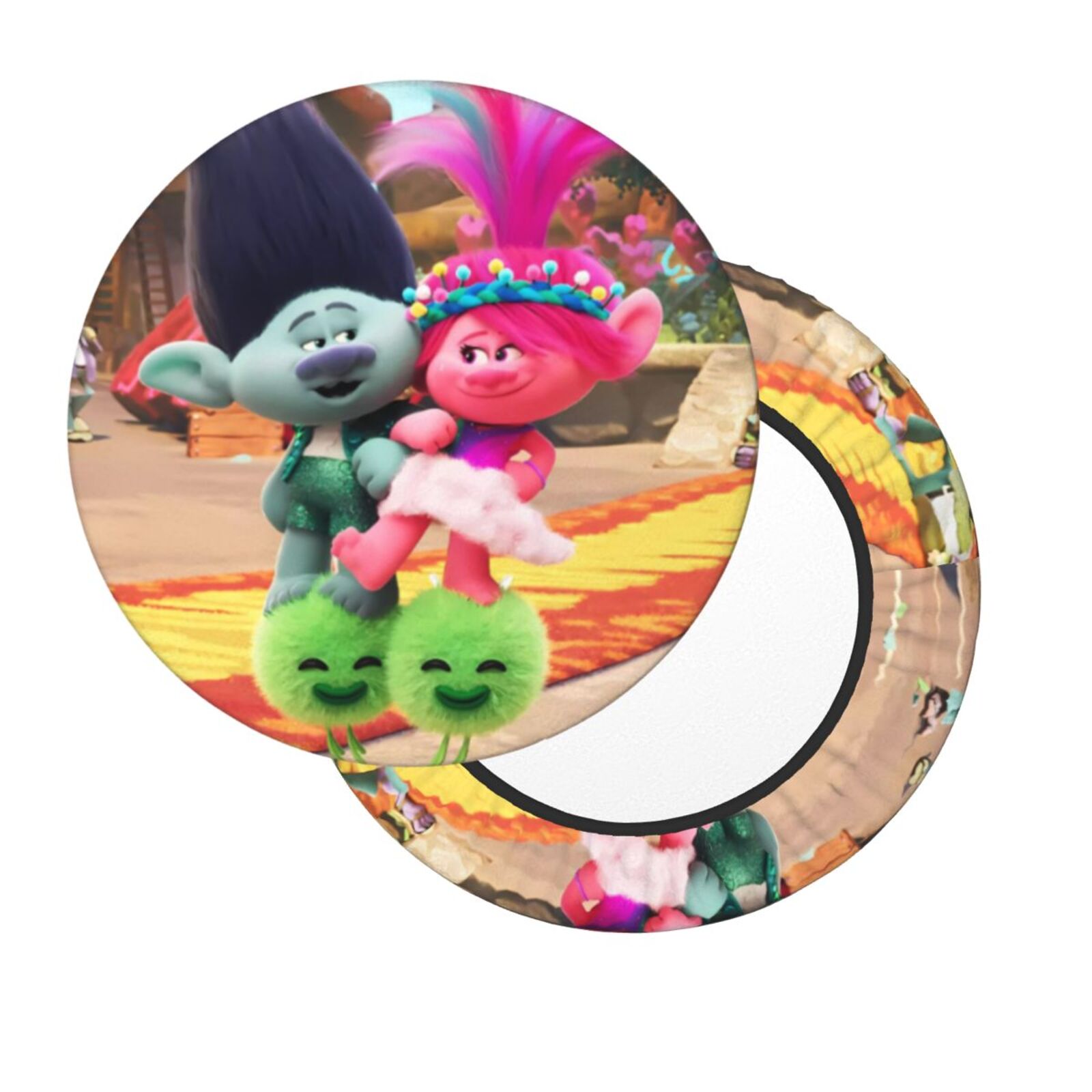 Lsque Trolls Band Together Round Bar chair cushion covers Velvet Fabric ...