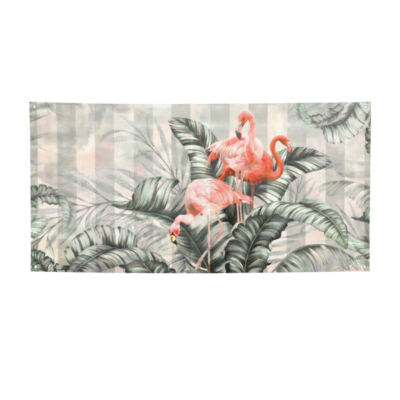 Lsque Tropical With Flamingos Pattern Party Banner, Festive Banner ...