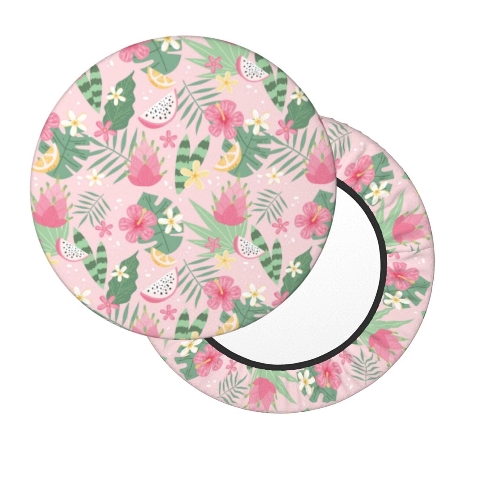 Lsque Tropical Pitaya Round Bar chair cushion covers Velvet Fabric ...
