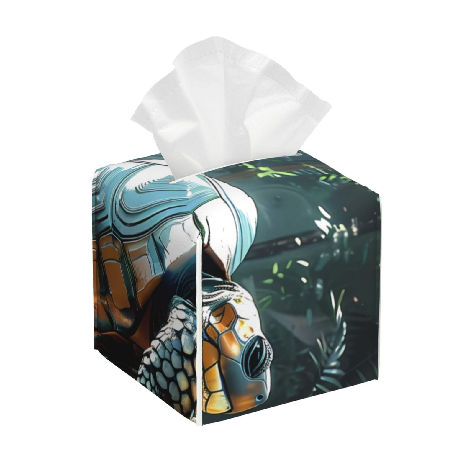 Lsque Turtle In Jungle Waterfall Printed Tissue Box Cover Holder ...