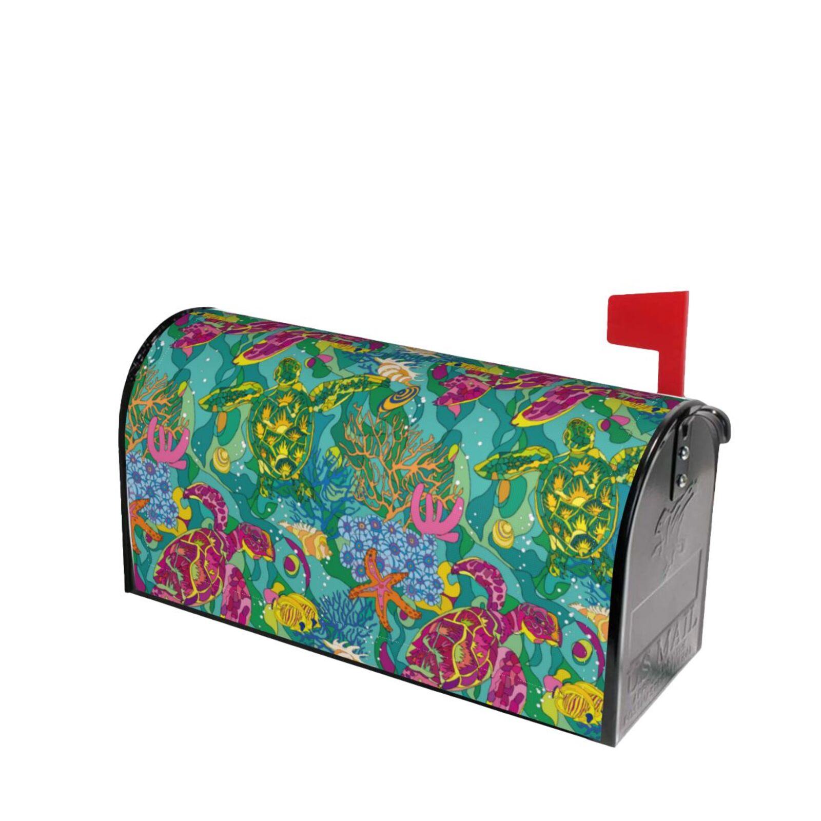 Lsque Turtles Mailbox Cover Standard Size ,Magnetic Mailbox Covers Post ...