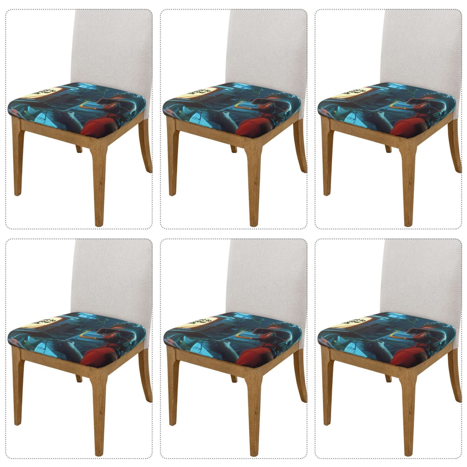 Lsque Underwater Office Diver Printed Square Couch Cushion Covers ...